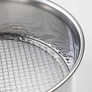 Wazakura 3PCS Soil Sieve Set 8-1/4 inch (210mm), 3 Sieve Mesh Filter Sizes, Bonsai Gardening Tool