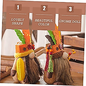 Zerodeko 10 Pcs Dwarf Chief Ornaments Holiday Dwarf Decor Thanksgiving Gnome Harvest Fall Home Dwarf Decor Fall Table Decor Gnomes Figurine Household Foam Elder Low Table