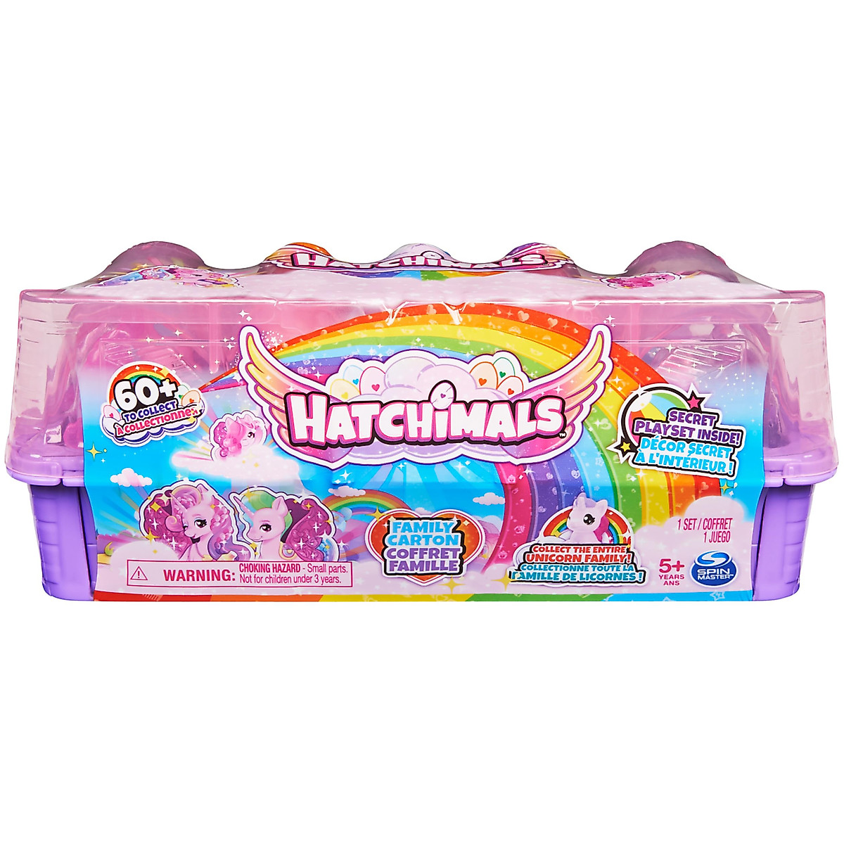 Hatchimals CollEGGtibles, Unicorn Family Carton with Surprise Playset, 10 Characters and 2 Accessories, Kids Toys for Girls Ages 5 and up