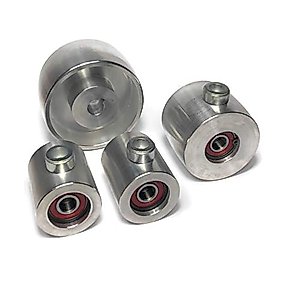 Belt Grinder 2"x72" Wheel Set for Knife Grinder 4" Drive 5/8" Bore 3" Track 2" Idler (4" 5/8-3"- 2")