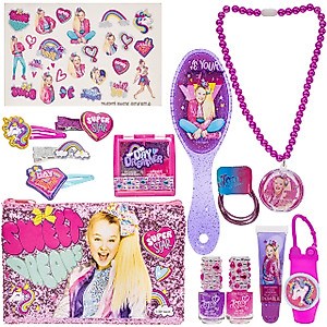 JoJo Siwa - Townley Girl Cosmetic Makeup Gift Box Set includes Lip Gloss, Nail Polish, Hair Accessories and more! for Kids Teen Girls, Ages 3+ perfect for Parties, Sleepovers and Makeovers