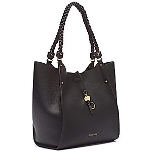 Calvin Klein Shelly Rocky Road Novelty Large Tote, Black/Gold