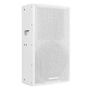 Sound Town CARME Series 15" 2-Way Powered Professional PA DJ Speaker, White with Onboard DSP, Birch Plywood for Installation, Live Sound, Karaoke, Bar, Church