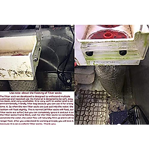 4 inch Honeycomb Filter Socks,4 inch Filter Sock for Saltwater Aquarium,4 inch Ring by 10 inch Long (2 Pack)