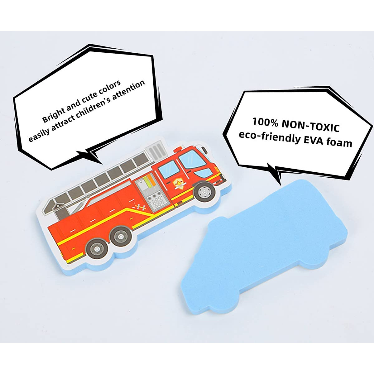 Foam Bath Toys for Toddlers- 29 Piece Vehicles Bath Stickers with Storage Bag Educational Floating Bathtub Traffic Preschool Non-Toxic Fun Bathing for Baby Girls Boys Toddler Kids