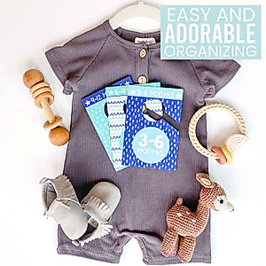 6 Baby Closet Size Dividers Boy - Blue Baby Closet Dividers by Month, Baby Closet Organizer for Nursery Organization, Baby Essentials for Newborn Essentials Baby Boy, Nursery Closet Dividers Boy