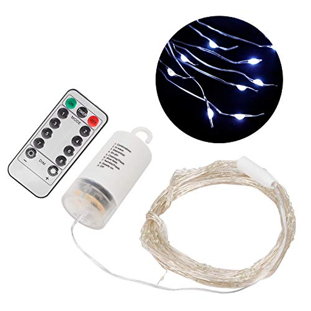 Decorative Lamp, Light Fixture Fairy String Lights, 8 Modes Waterproof for Garden Home