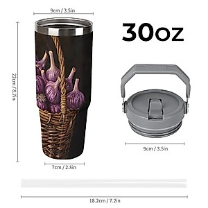 SYJTGDE Large Capacity Car Cup Garlic in Flower Basket Fashionable Upgrade Car Cup Advanced And Beautiful Travel Cup
