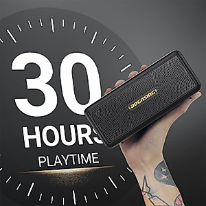 BOGASING Bluetooth Speakers, M5 Portable Wireless Speaker with 40W Loud Stereo Sound & Punchy Bass, 30H Playtime, IPX7 Waterproof, Bluetooth 5.3, EQ, TWS, TF-Card, AUX, USB, for Outdoor Home Shower