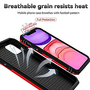 Hitaoyou iPhone 11 Case with Lens Protection, iPhone 11 Case with Camera Cover & Kickstand Military Grade Shockproof Heavy Duty Protective with Magnetic Car Mount Holder Phone case for iPhone 11 red