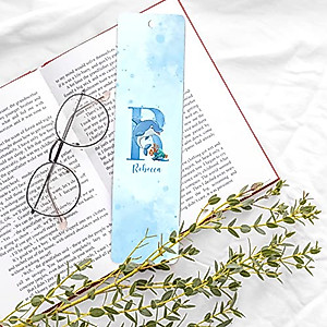 GOLEEX Personalized Initial Bookmark Dolphin Magnetic Bookmarks Customized Name Letter Page Markers Cute Reading Gifts for Book Lovers Students Women Teens Adults at Christmas