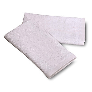 GOLD TEXTILES 36 PC New Cotton Blend White Restaurant Bar Mops Kitchen Towels 28oz (3 Dozen) (36, White)