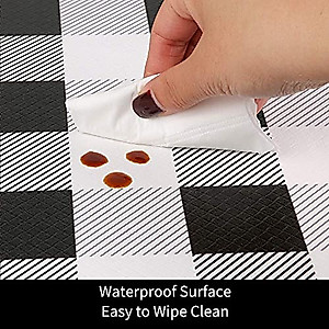 Pauwer Anti Fatigue Kitchen Mat Set of 2, Farmhouse Kitchen Rugs Non Skid Washable, Cushioned Kitchen Mats for Floor, Waterproof Memory Foam Kitchen Floor Mats, Standing Desk Mat Kitchen Runner Carpet