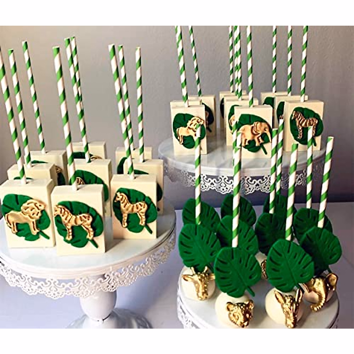 JeVenis Set of 5 Jungle Safari Animal Cake Mold Jungle Safari Animal Cupcake Decoration Jungle Animals Cookie Cutters Jungle Safari Animal Cake Decoration for Jungle Safari Animal Party Baby Shower