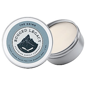 Rugged Legacy - Beard Balm, The Grind 2oz Beard Balm for Men, Scented Beard Balm with Notes of Coffee & Fresh Bergamot, Beard Balm Made with Natural Oils that Enrich Your Entire Beard - Roots To End