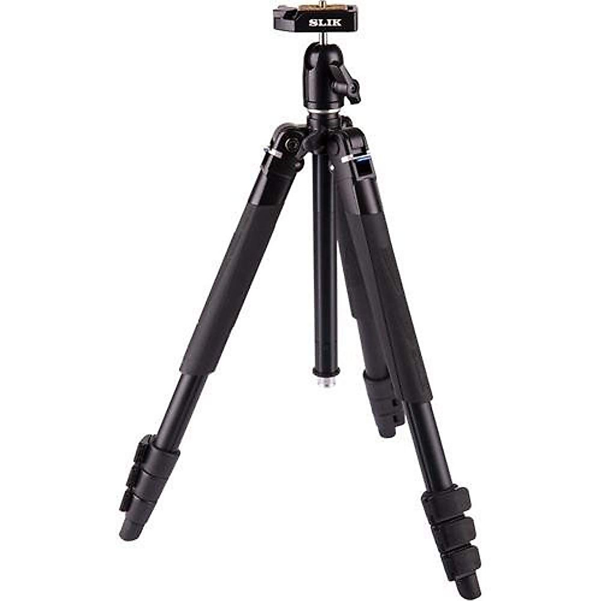 SLIK Lite AL-420M Tripod with LED Center Column Flashlight, for Mirrorless/DSLR Sony Nikon Canon Fuji Cameras and More - Black (611-593)