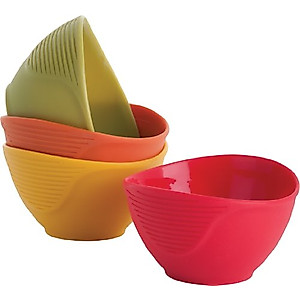 Trudeau Silicone, Set of 4 Pinch Bowls, 3-1/2 by 3-1/2, Multicolor (0990059)