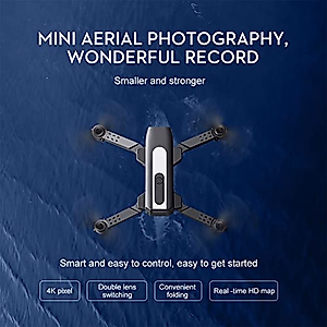 Hedgx Mini WiFi FPV Drone With 4K HD Dual Camera Altitude Hold Mode Foldable RC Drone Quadcopter Circle Fly, Route Fly, Altitude Hold, Headless Mode, Gift for Family