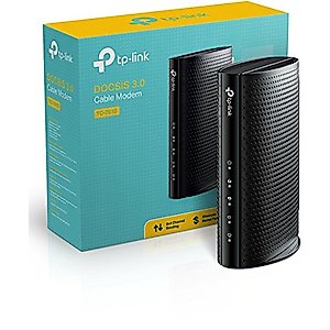 TP-Link TC-7610 DOCSIS 3.0 (8x4) Cable Modem. Max Download Speeds Up to 343Mbps. Certified for Comcast XFINITY, Spectrum, Cox, and more. Separate Router is Needed for Wi-Fi