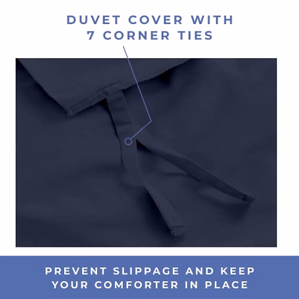 Kotton Culture 4 Piece Bed in a Bag Set 100% Egyptian Cotton 600 Thread Count Duvet Cover Pillow Shams & Fitted Sheet with Extra Deep Pocket Soft Bedding (Navy Blue, Twin)