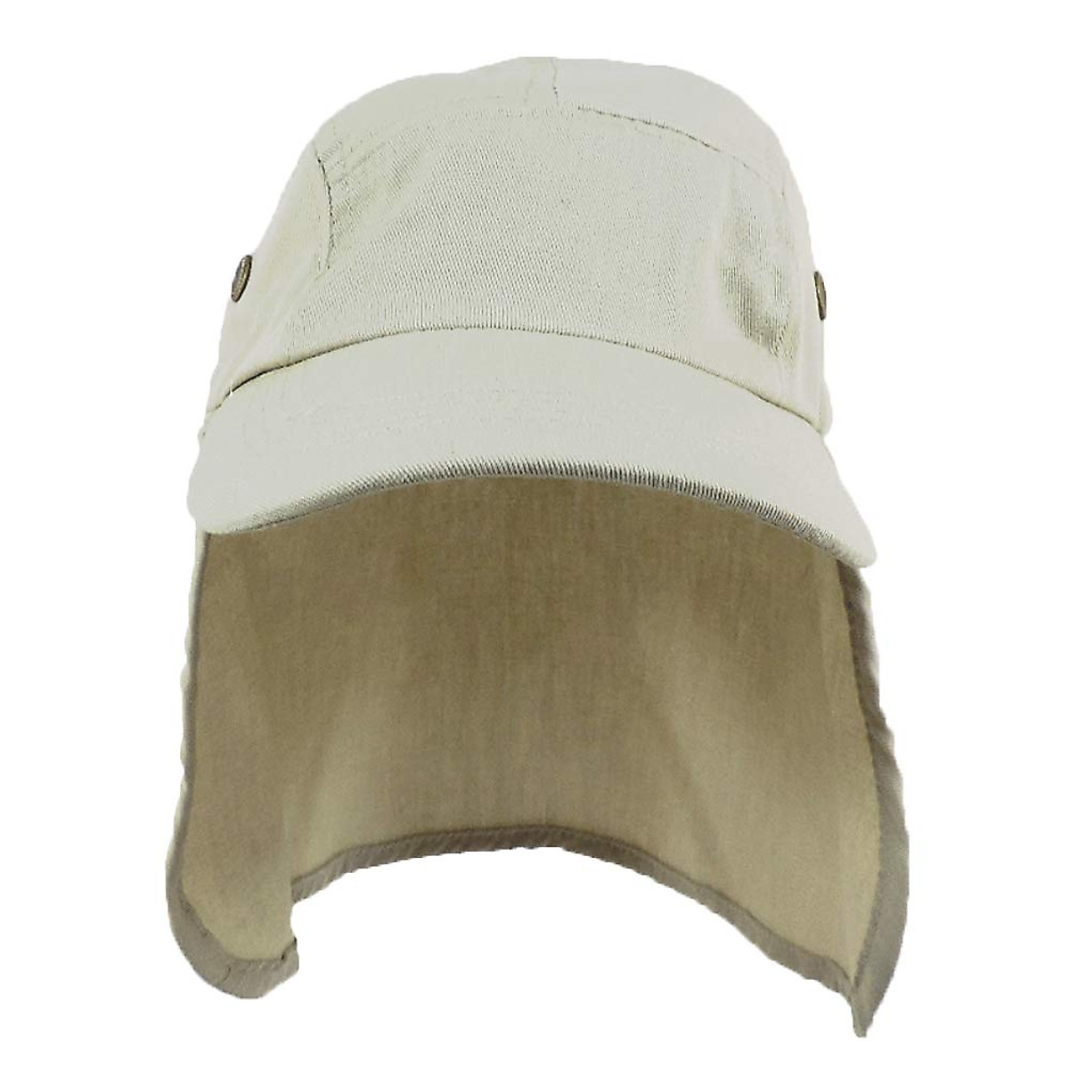 Foreign Legion Style Sun Flap Hat Beige Stone