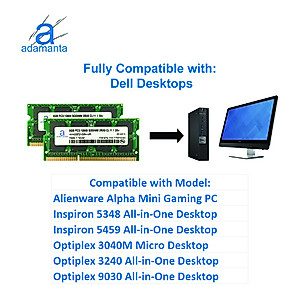 Adamanta 16GB (2x8GB) Compatible for Dell Latitude E6530, E6430, E6430s, 6430u, E6330, E6230, E5530, E5430, 3330 DDR3L 1600Mhz PC3L-12800 SODIMM Notebook Laptop Memory RAM Upgrade SNPN2M64C/8G