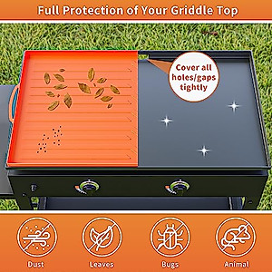 Flat Top Griddle Cover for Blackstone Griddle 28", Grill Silicone Protective Mat Food Grade, 28" Silicone Mat for Blackstone Griddle Top, Protect Griddle from Rodents, Insects, Debris and Rust