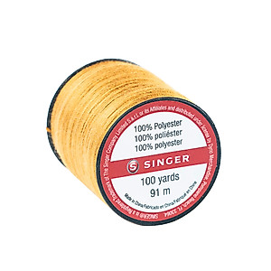 SINGER 67120 Blue Jean Thread, 100 Yards, Old Gold