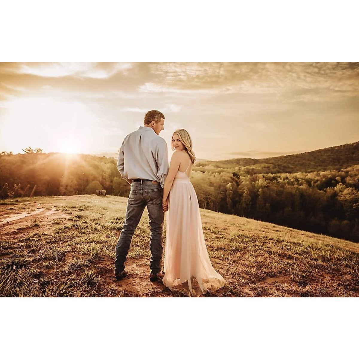 XXTAXN Women's Sexy Deep V Neck Split Cocktail Party Formal Bridesmaid Maxi Dress Pink