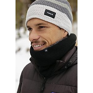 Hurley Men's Winter Hat - Loose Knit Marled Beanie, Navy