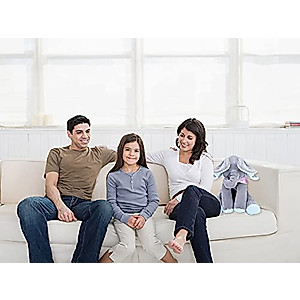 KW-Joey Animated Elephant Toys, Plush Singing Elephant with Ears Moving Electric Plush Toy, Adorable Elephant Stuffed Animal Toy for Baby's Gift, Blue, 12 inches