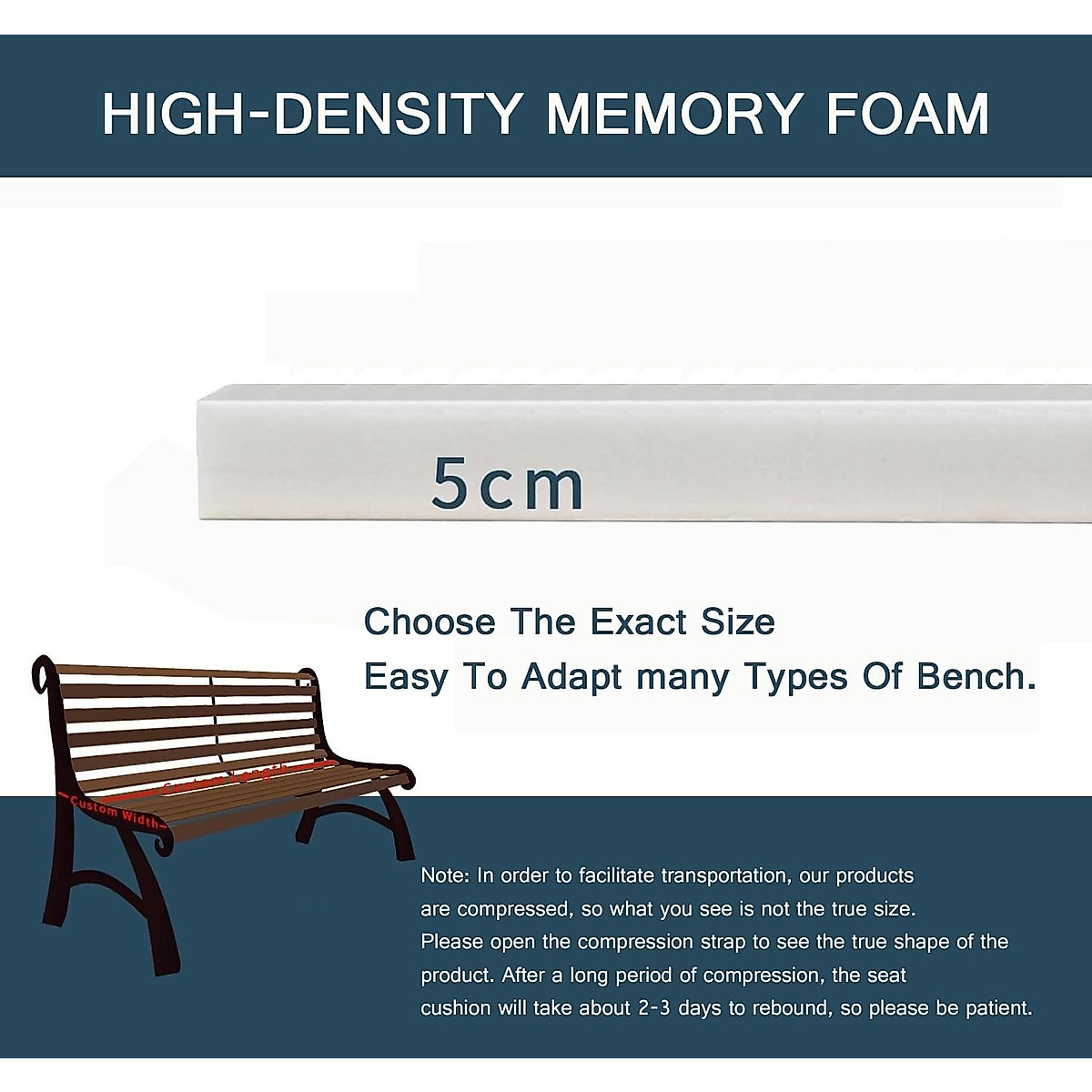 XMAYODS Bench Cushion - Outdoor Patio Porch Swing Cushions, 48/40/50 inch x 12/14/16/18 inch Indoor Bay Window Seat Furniture Cushion, Non-Slip with Zipper (Color : #3, Size : 120x30cm/47x12in)