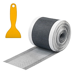 Qeke Disposable Hair Catcher Shower Drain Mesh Stickers, DIY Shower Drain Cover Hair Catcher for Any Length, 32.8 Foot Hair Stopper for Linear Shower Drain with Removal Tool, 2.75 Inch Width