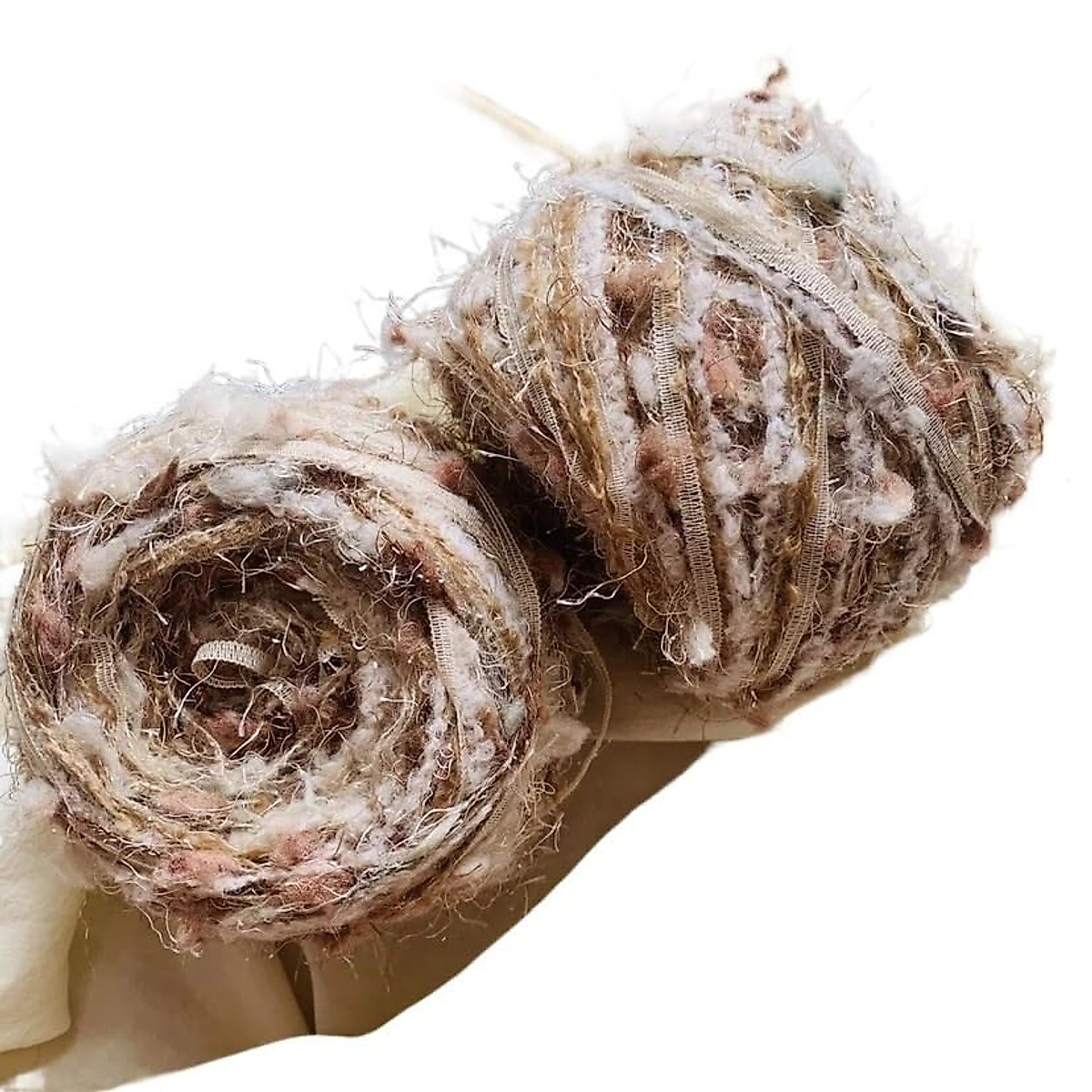 2PCS Oatmeal Milk Hand Mixed Yarn Fine Quality Flat Hand Knitting Crochet Colorful Blended Yarn Cotton Thread for Scarf (Color : B 2pcs)