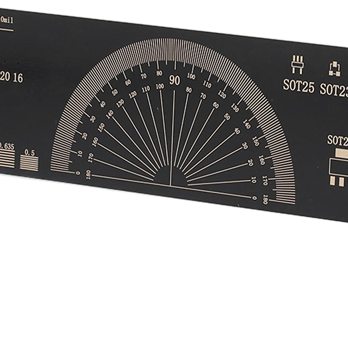 PCB Engineering Ruler, Scratch Free Accurate Spacing Clear Metric PCB Scale Ruler 3 Sizes for Electronic Engineers