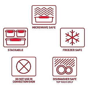 Sistema Microwave Collection Steamer, Medium, 83.5 oz./2.4 L, Red