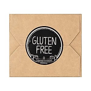 Restaurantware Label Tek 2 Inch Tamper-Evident Stickers For Gluten Free Food 500 Rolled Tamper Seal Stickers - Chalkboard Design For Safe Food Delivery Black With White Font Plastic To Go Stickers