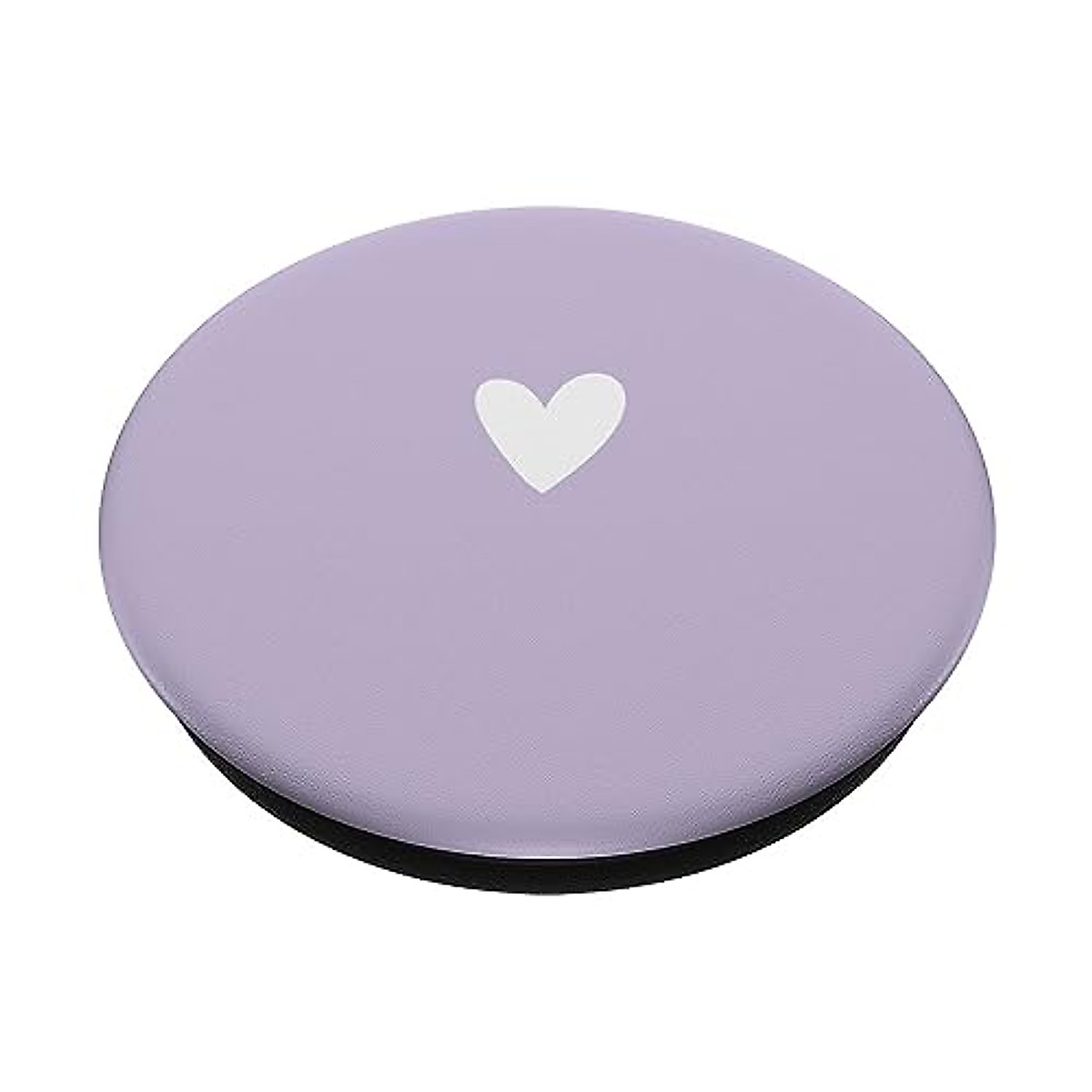 White Light Pastel Purple Minimalist Heart PopSockets Standard PopGrip