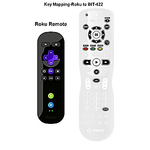 Inteset 4-in-1 Universal Backlit IR Learning Remote for use with Apple TV, Xbox Series X/S, Roku, Media Center/Kodi, Nvidia Shield, Most Streamers & Other A/V Devices