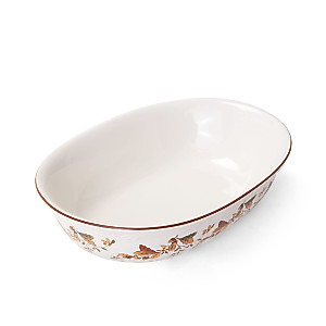 Pfaltzgraff Autumn Berry Oval Vegetable Bowl, white, 11.5 inches
