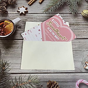 25 Sweetheart Baby Shower Invitations for Girls, Pink Baby Shower Invites with Envelopes, A Little Sweetheart is on the Way Baby Shower Fill-in Invitations Cards