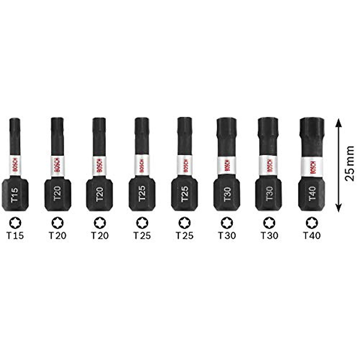 Bosch Professional 8-piece Impact Control Screwdriver Bit Set (Pick and Click, impact driver accessories)
