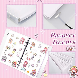 Spakon Sticker Collecting Album Sheets Reusable Sticker Book Sticker Collection Accessories for Collecting Back to School Gifts, A6/A5(A5, 1 Piece)