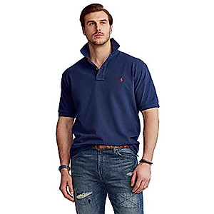 POLO RALPH LAUREN Polo Shirt Men's Big and Tall Pique Cotton Polo Shirt (3XB, Navy)
