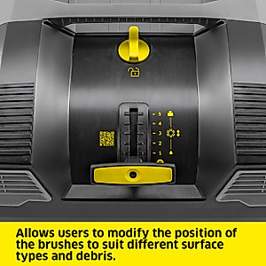 Kärcher Commercial Outdoor Hand Push Sweeper, Two Bristle Brushes, Sweeps up to 30,000 ft²/h - KM 70/20 C 2SB - 12 Gallon Capacity