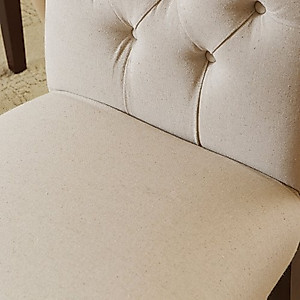 Christopher Knight Home Crown Fabric Dining Chairs, 2-Pcs Set, Off-White