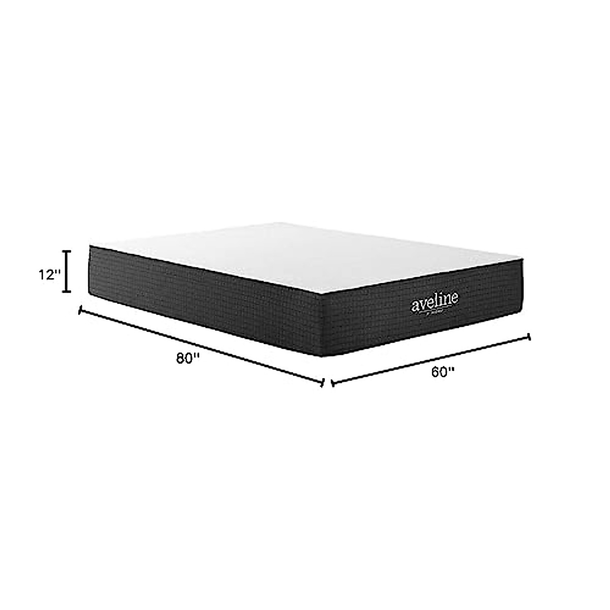 Modway Aveline 12” Gel Infused Memory Mattress with CertiPUR-US Certified Foam Queen Mattress