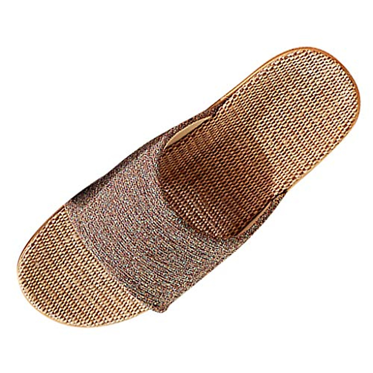 RUIVE Beach Flip Flop for Men's Casual Slip On Linen Slides Indoor Home Womens Summer Slippers Coffee