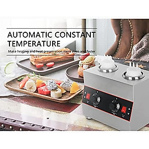 ANSNAL Commercial Electric Sauce Warmer Heater(4 grids), Countertop Food Sauce Dispenser, Warmer Cheese Dispenser for Heater Hot Fudge Cheese Caramel Jam Sauce, 30-85℃ Adjustable