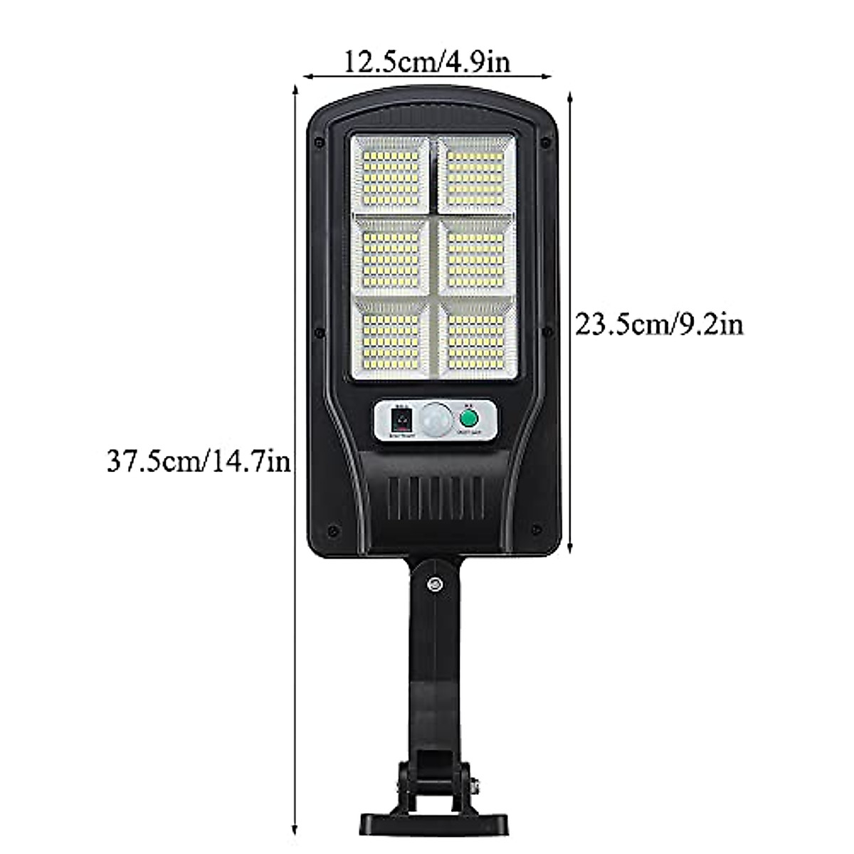 AKSPET Lights 1pack LED COB Solar Light IP65 Waterproof PIR Motion Sensor Remote Control Garden Outdoor Lighting Solar Street Lamp with Lamp Pole Household Bulbs (Color : Style 2)